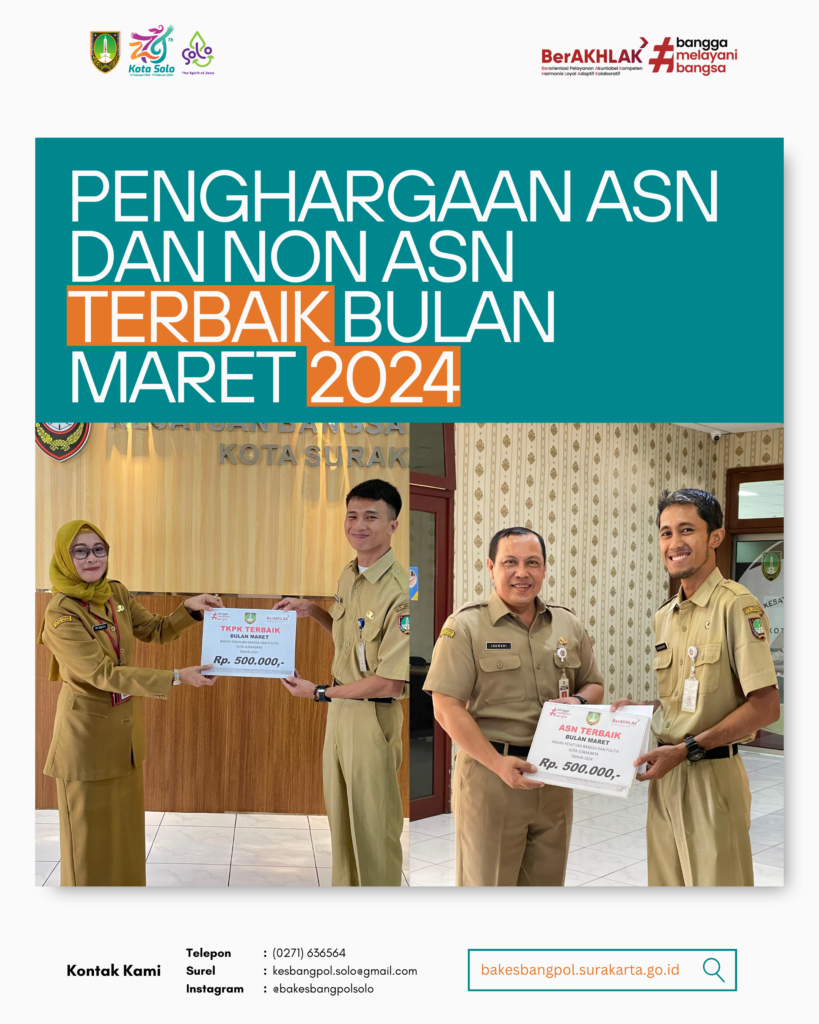Penghargaan pegawai ASN dan Non ASN Terbaik bulan Maret 2024 ...