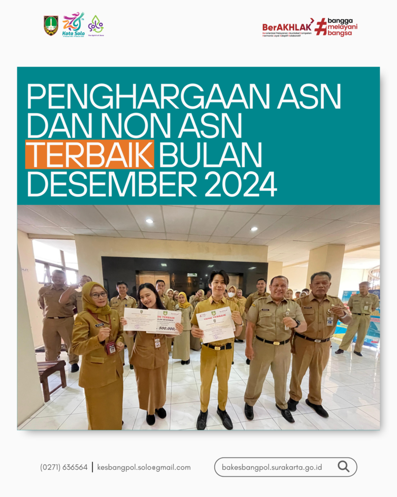 Penghargaan pegawai ASN dan Non ASN Terbaik bulan DESEMBER 2024 ...